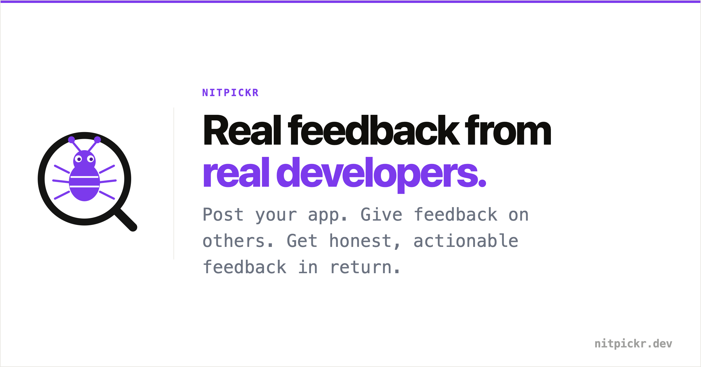 NitPickr — Real Feedback from Real Developers